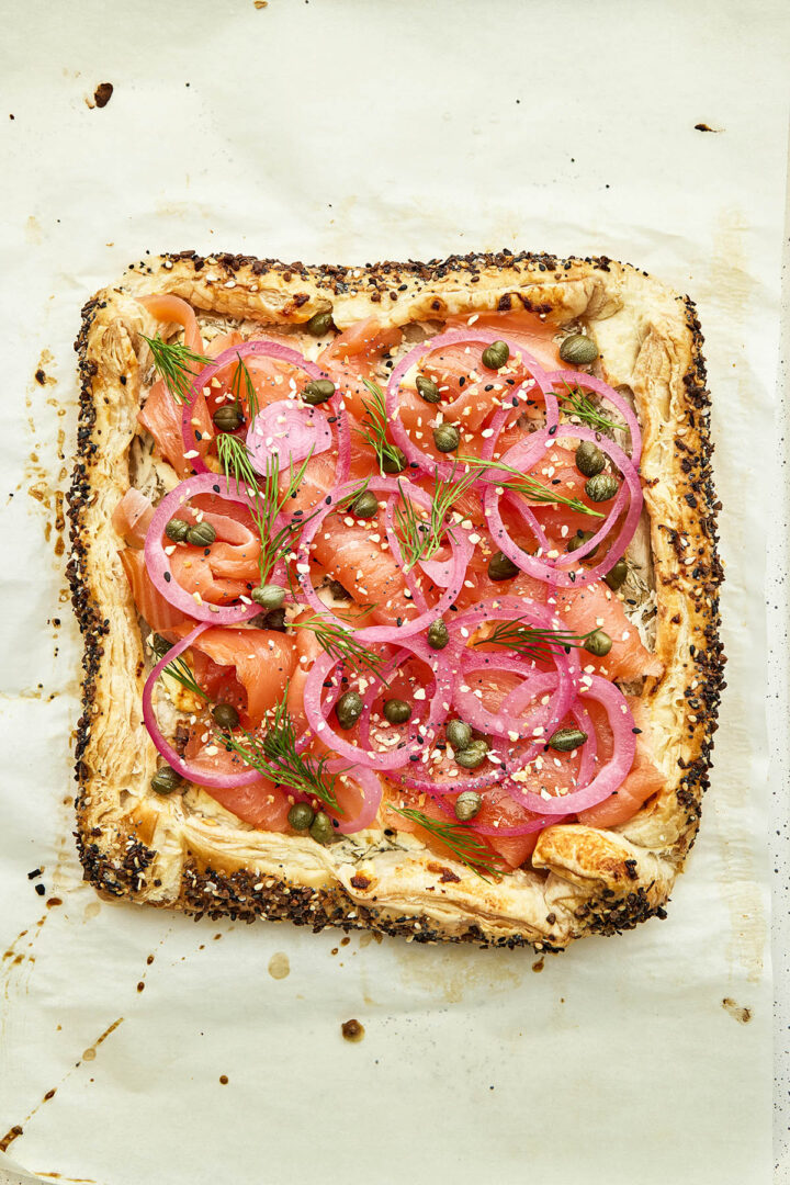 Smoked Salmon Puff Pastry Tart | Kelly Neil
